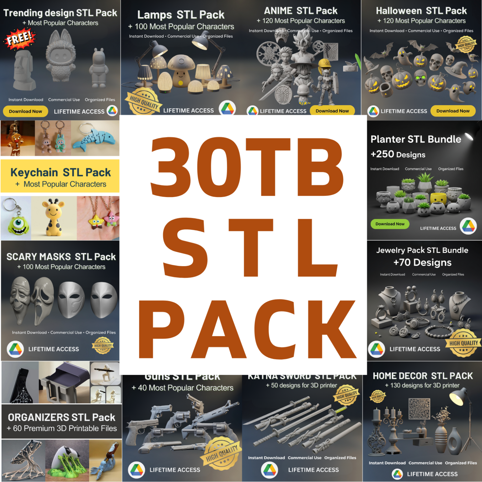 +30TB 3D STL files BUNDLE – 3D STL Pack